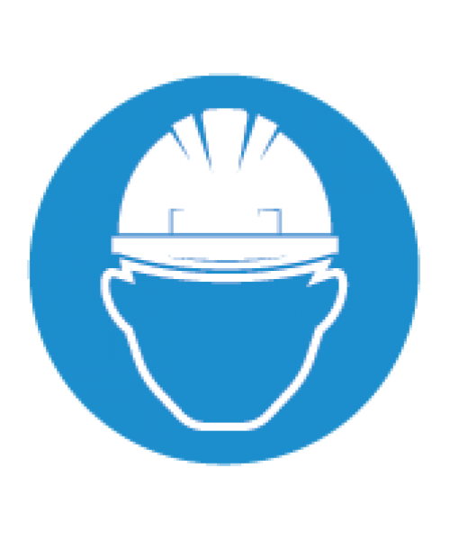 Ženklas būtina dėvėti apsauginį šalmą