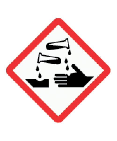 Ženklas Cheminės medžiagos, Ardanti (ėsdinanti ) cheminė medžiaga