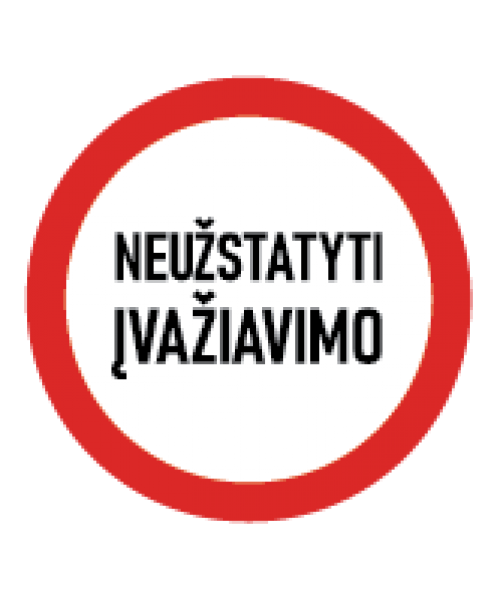 Ženklas Neužstatyti įvažiavimo