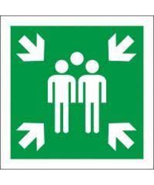 Evakuacinis ženklas atšvaitinis, dydis: 300x300mm Susirinkimo vieta ...